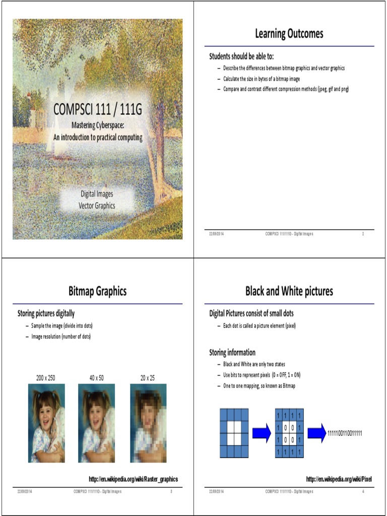Lecture19 Digital Images Students 4 | PDF | Pixel | Image Resolution