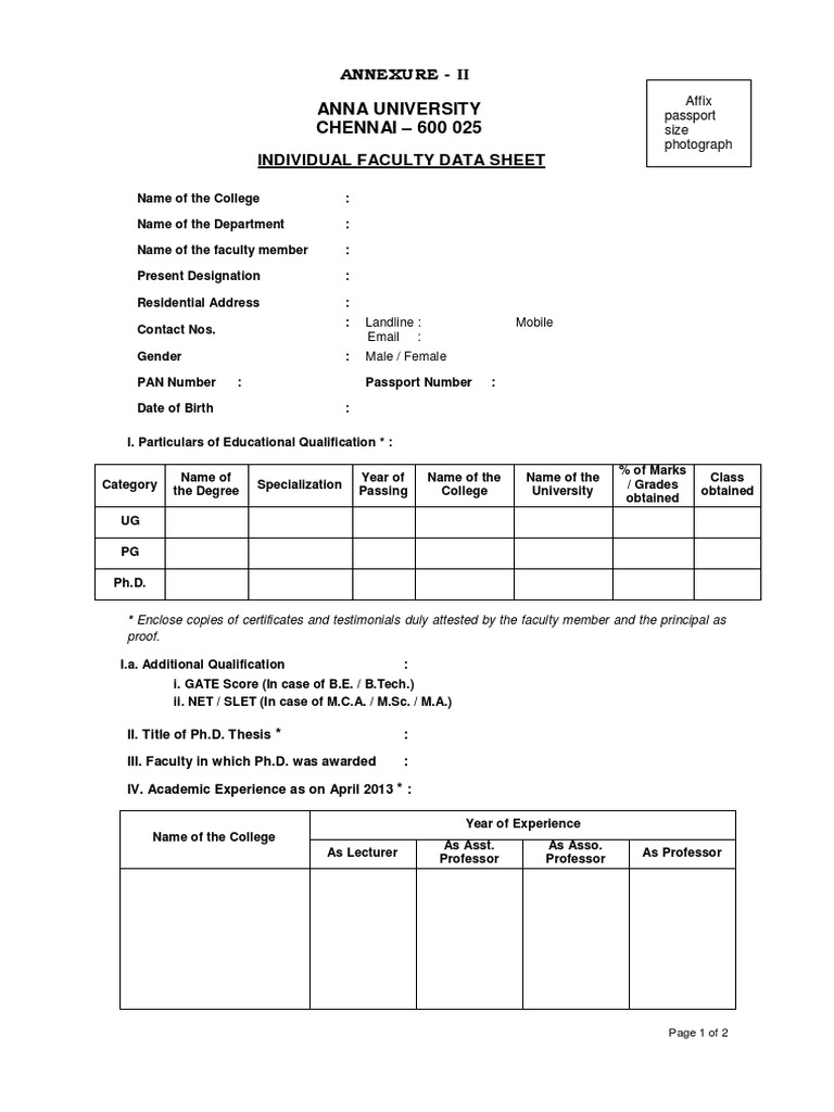 Annexure - II PDF | PDF
