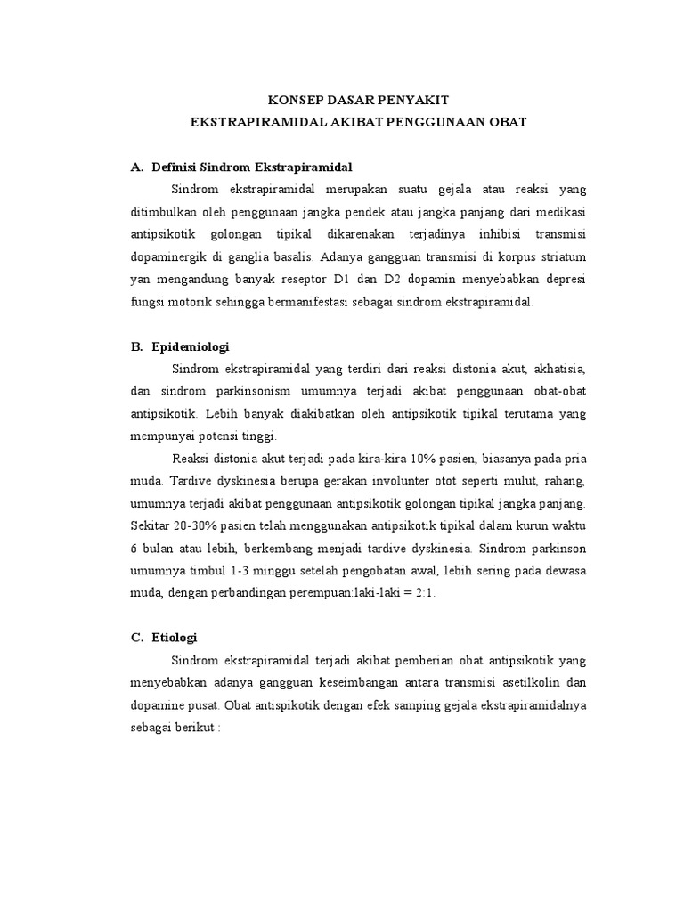 Penyakit Ekstrapiramidal Akibat Antipsikotik | PDF | Sains & Matematika