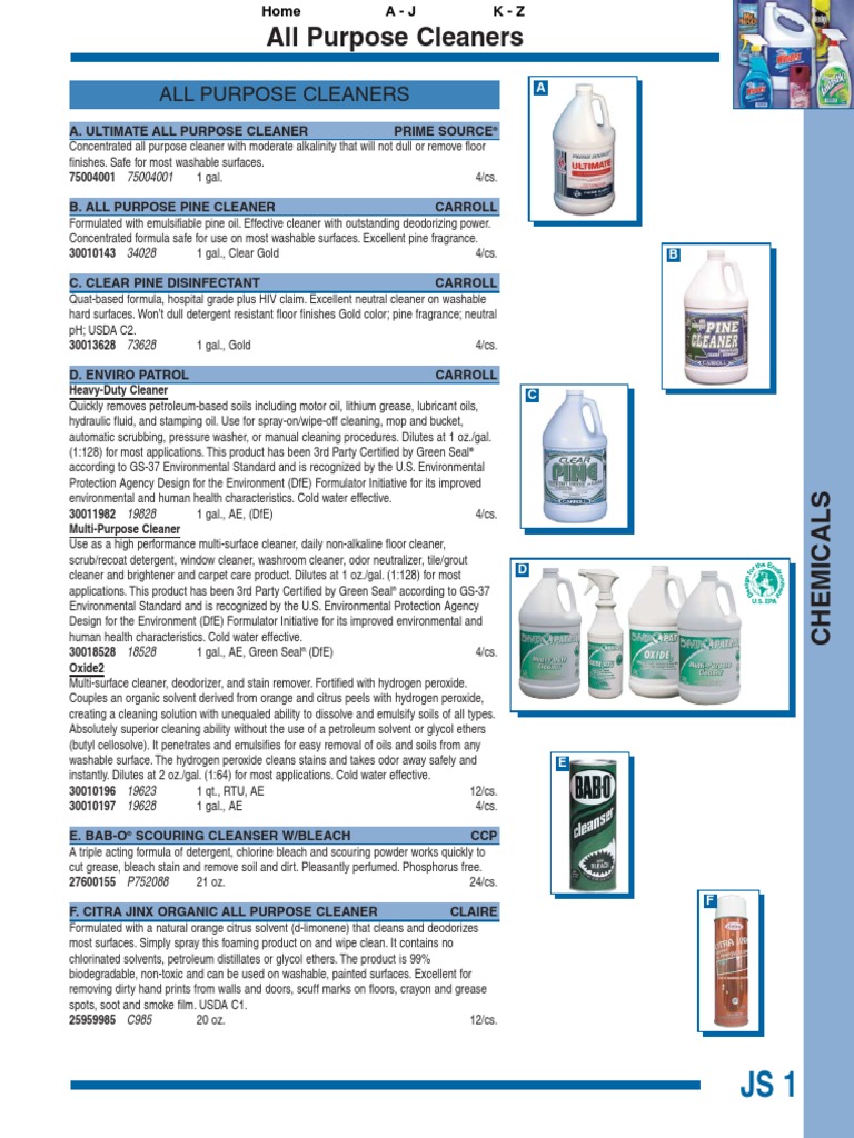 Chemicals | PDF | Housekeeping | Bleach