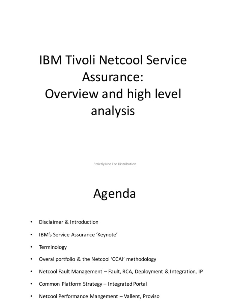 IBM Tivoli Netcool Monitoring Suite - Executive and Technical Analysis ...
