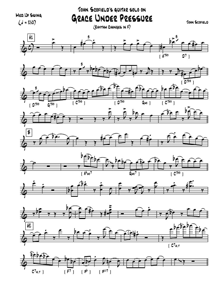 Grace Under Pressure - John Scofield | PDF | Jazz | Entertainment (General)