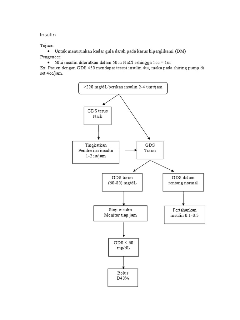Protokol Pemberian Insulin Hiperglikemia | PDF