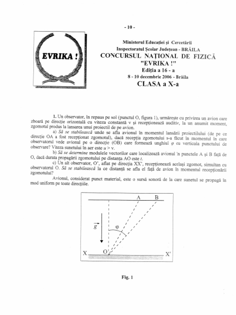 Evrika 2006 - 10 Subiecte | PDF