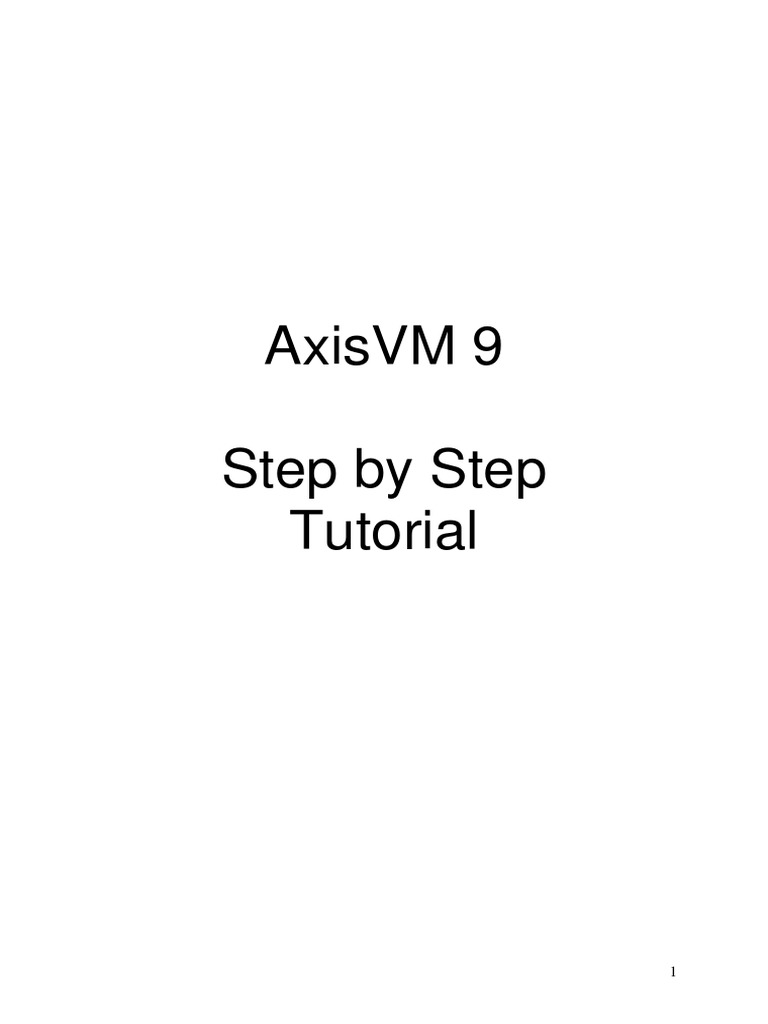 Axis VM Step by Step | PDF | Icon (Computing) | Button (Computing)