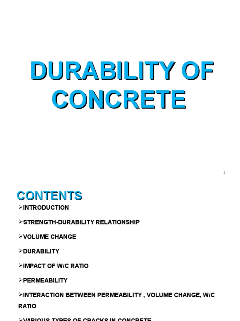 Concrete Durability Insights | PDF | Concrete | Manmade Materials
