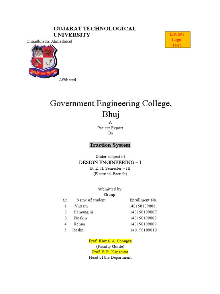 GTU Traction System Project Report | PDF | Design Thinking | Suspension ...