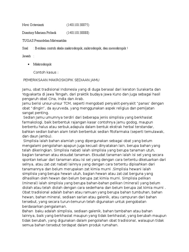 Contoh Skala Makro, Mikro, dan Meso | PDF
