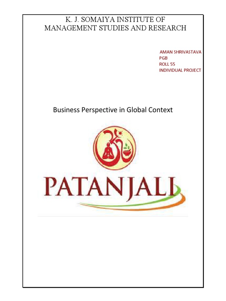 Patanjali | PDF | Agriculture | Supply Chain Management