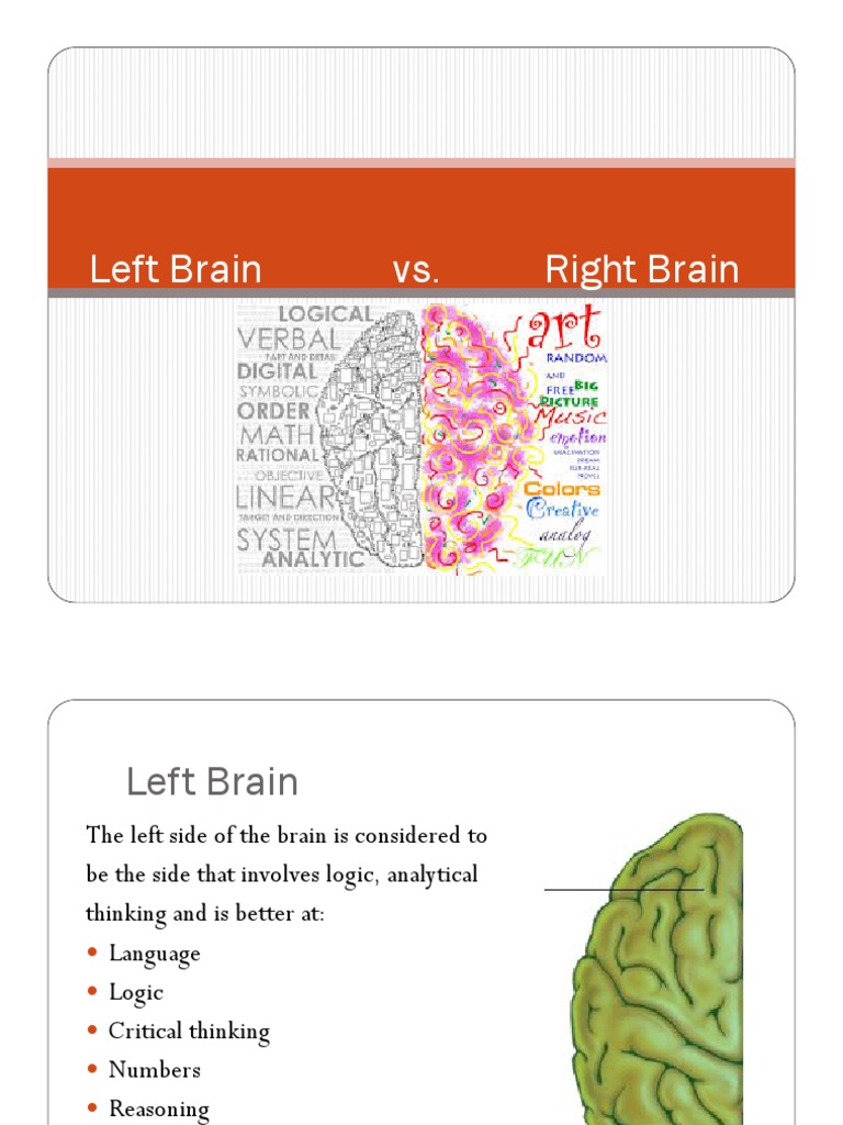 Left Brain vs. Right Brain | PDF