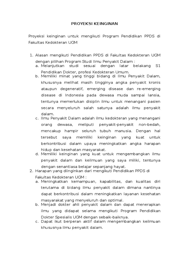 Form Proyeksi Keinginan | PDF
