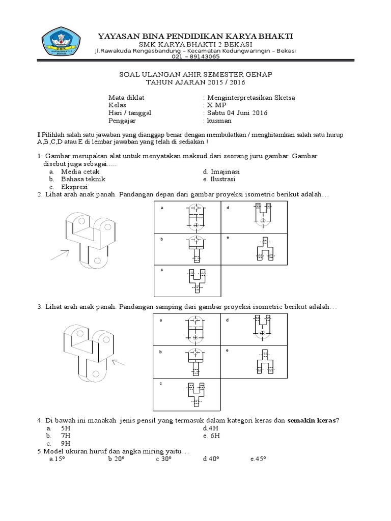 Soal Sketsa S Genap | PDF