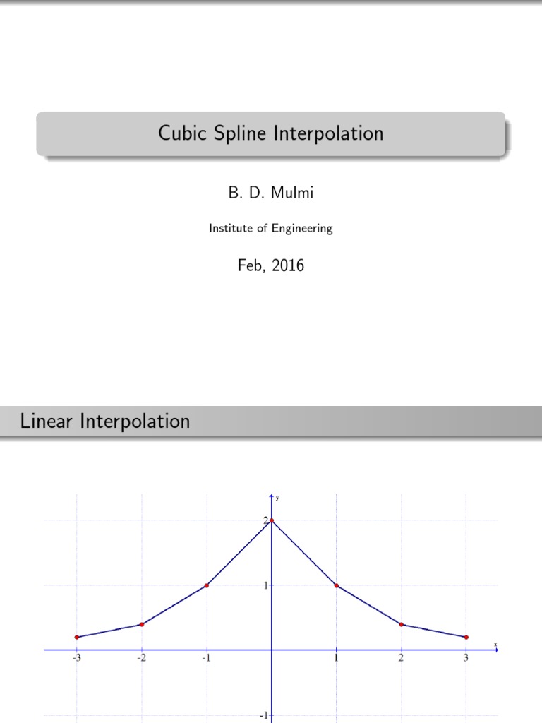 Cubic Spline Interpolation Explained | PDF