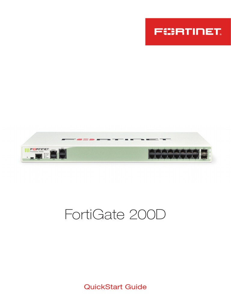 FortiGate 200D QuickStart | PDF | Electrical Connector | Command Line ...