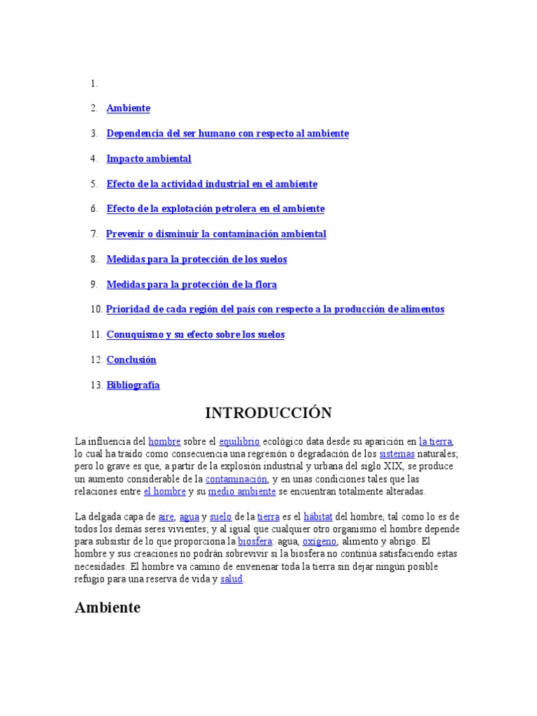 Impacto Humano en el Ambiente | PDF | Desarrollo sostenible ...