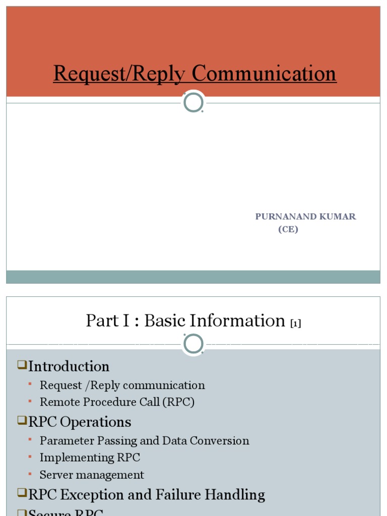 RPC Communication Overview | PDF | Port (Computer Networking) | Key ...