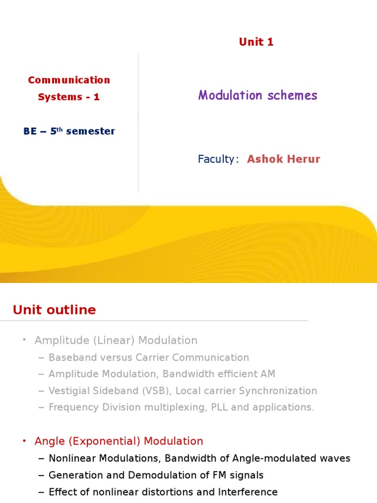CS1 - Unit 1 - FM | PDF | Frequency Modulation | Modulation