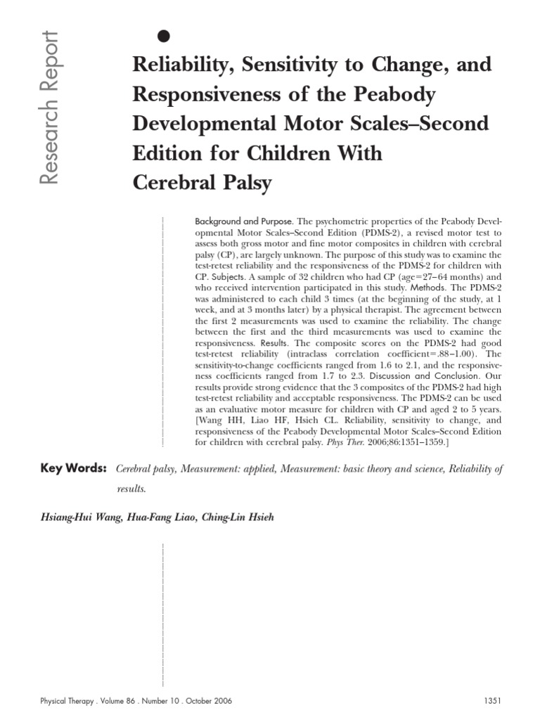 Sensibilidad Peabody PDF | PDF | Quality Of Life | Evaluation Methods