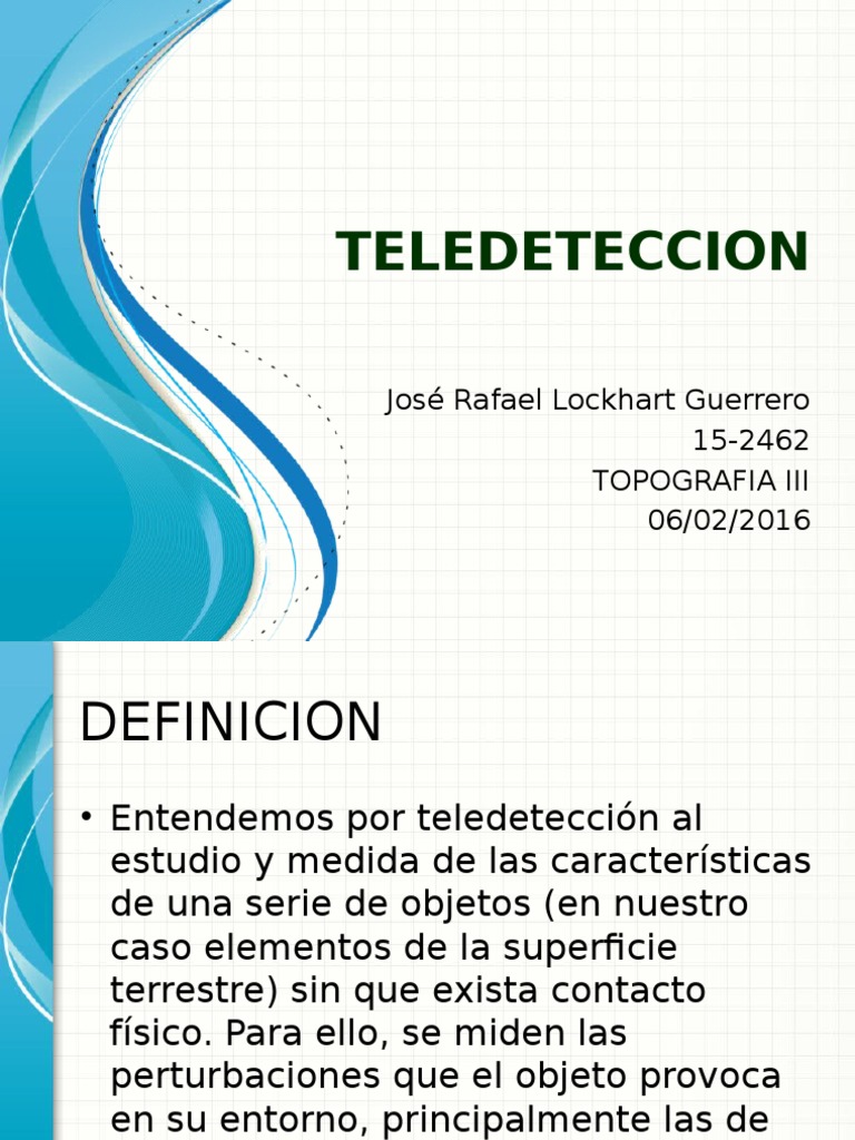 Teledeteccion | PDF | Sistema de información geográfica | Sensores remotos