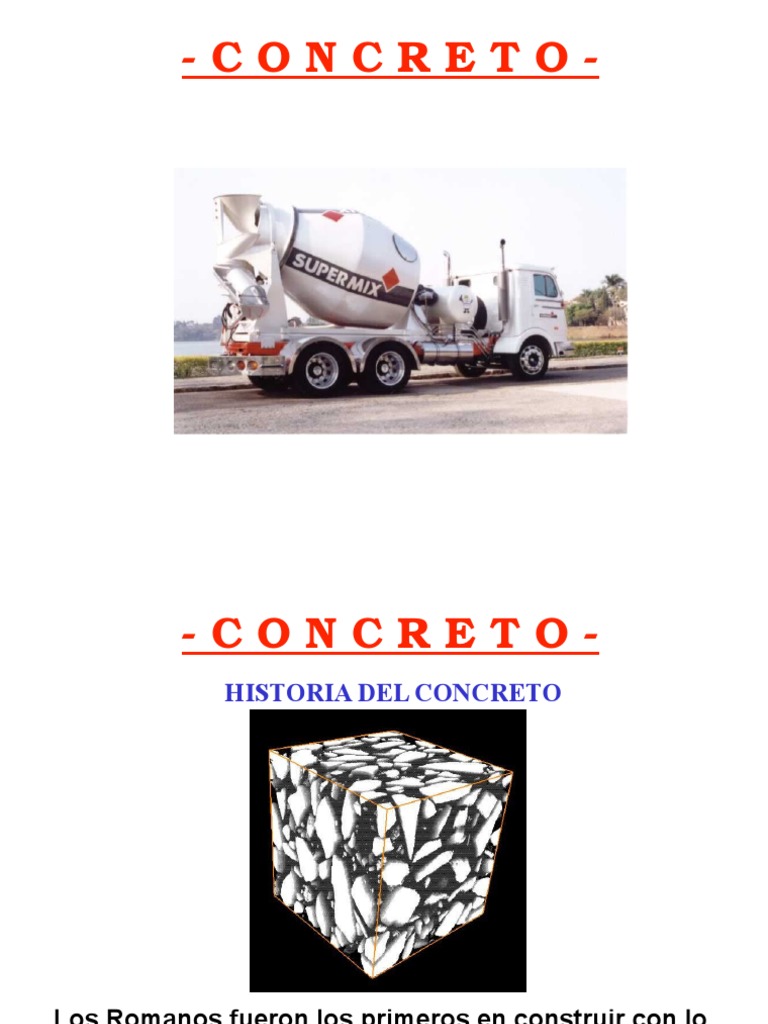 Historia y Tipos de Concreto | PDF | Hormigón | Cemento