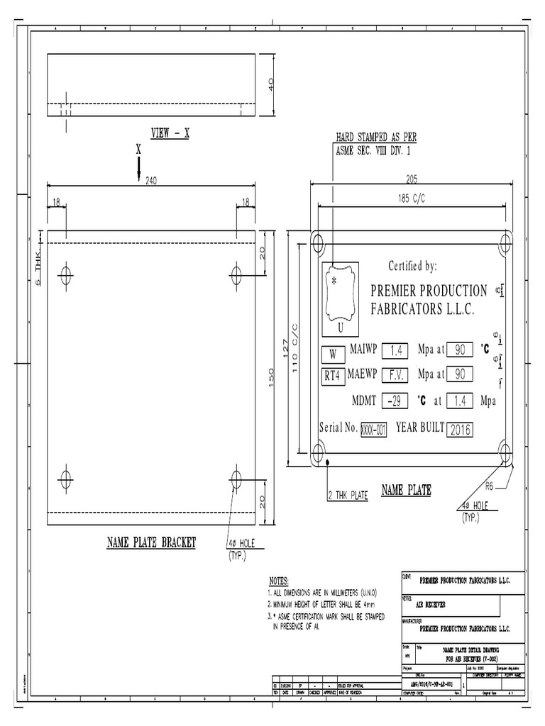 Name Plate Drawing-Model | PDF