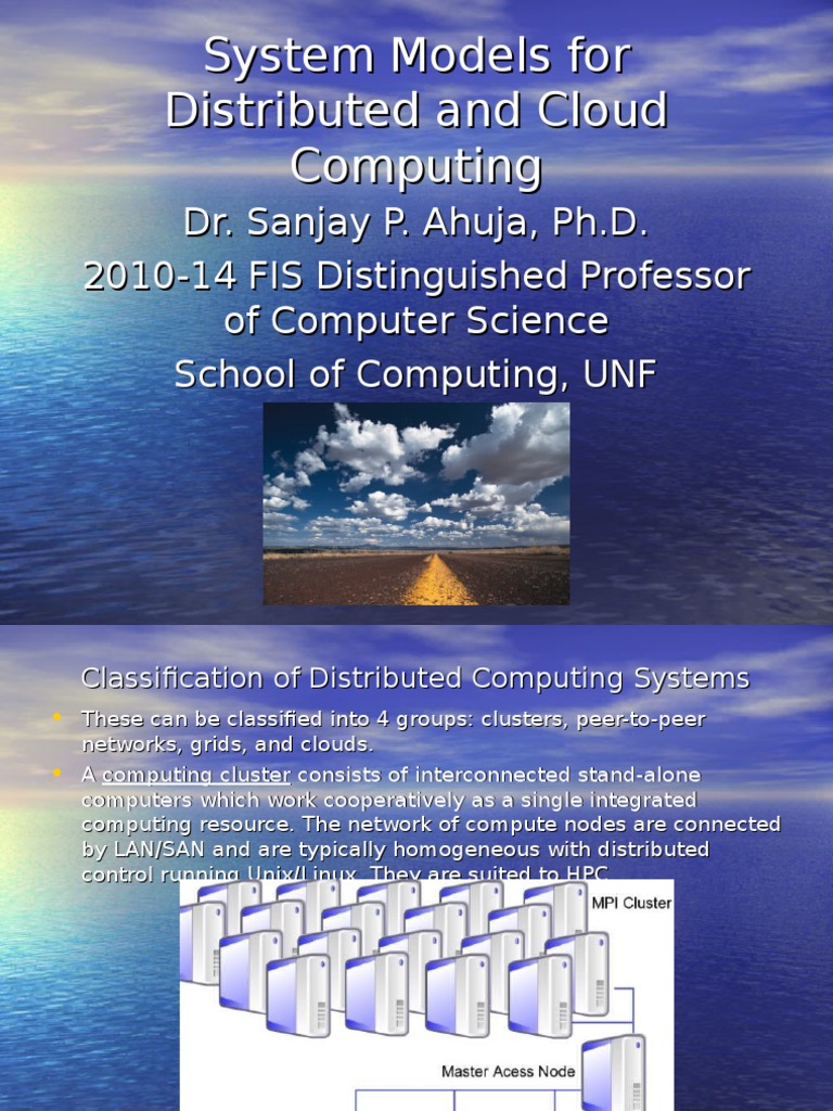 System Models For Distributed and Cloud Computing | PDF | Scalability ...