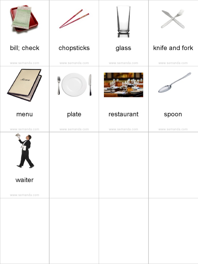 Restaurant Vocabulary in English and Chinese | PDF