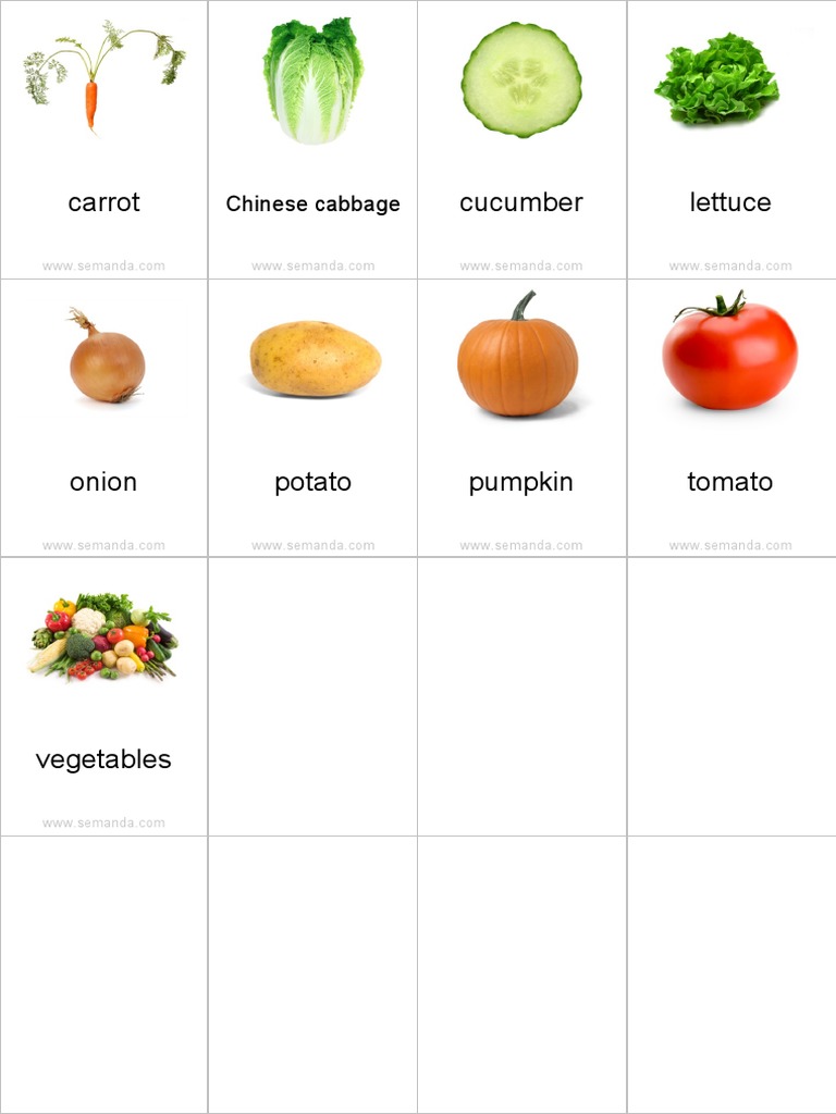 Chinese Vegetables with Pinyin | PDF | Cooking, Food & Wine