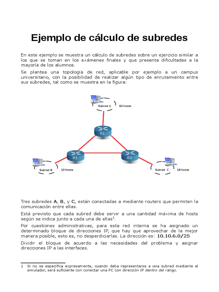 Subneteo | PDF | Dirección IP | Estándares de internet