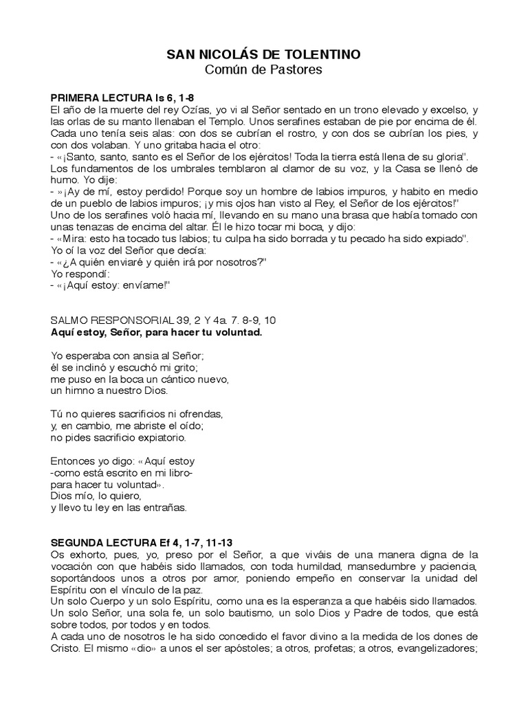 San Nicolás de Tolentino: Modelo de Servicio | PDF | Jesús | Cristo ...