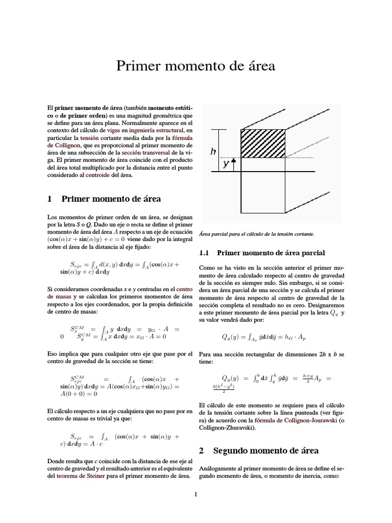 Primer Momento de Área | PDF | Análisis matemático | Espacio