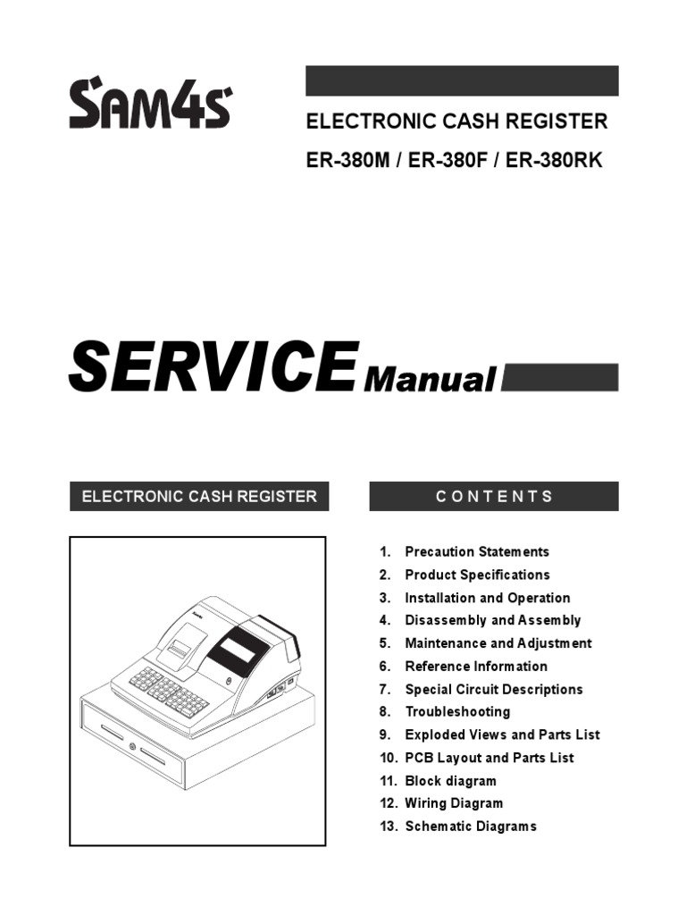Sam4s ER-380 Service Manual | PDF | Electrostatic Discharge ...
