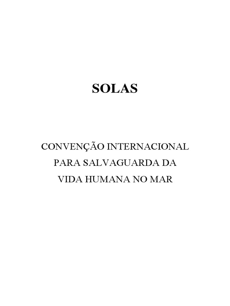 Convenção SOLAS 74 | PDF | Tratado | Emenda Constitucional