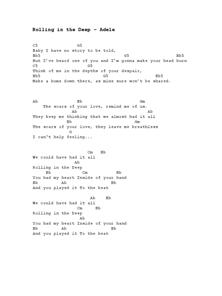 Adele's "Rolling in the Deep | PDF