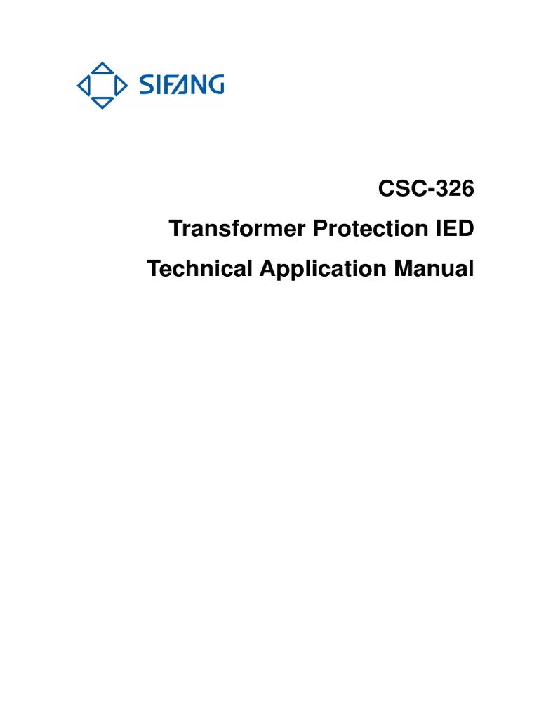 CSC-326 Transformer Protection IED Technical Application Manual (0SF.450.085E) - V1.01 | PDF ...