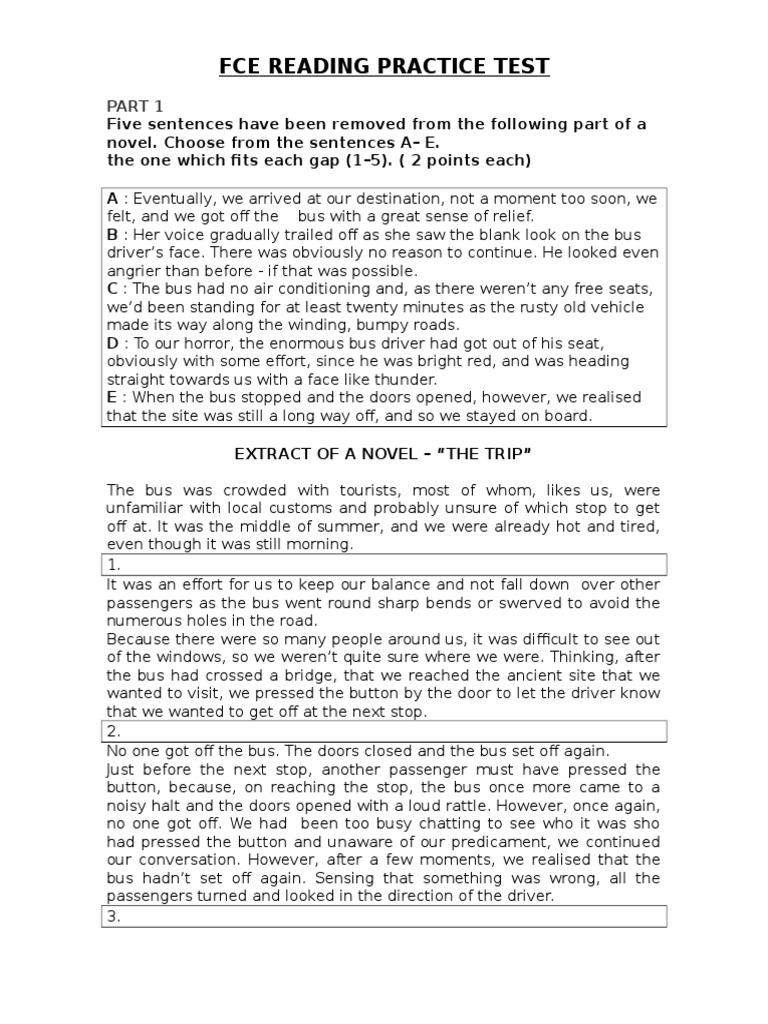 Fce Reading Practice Test | PDF | Language Arts & Discipline | Art