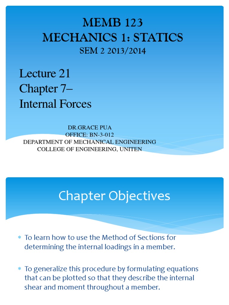 Internal Forces | PDF | Beam (Structure) | Force