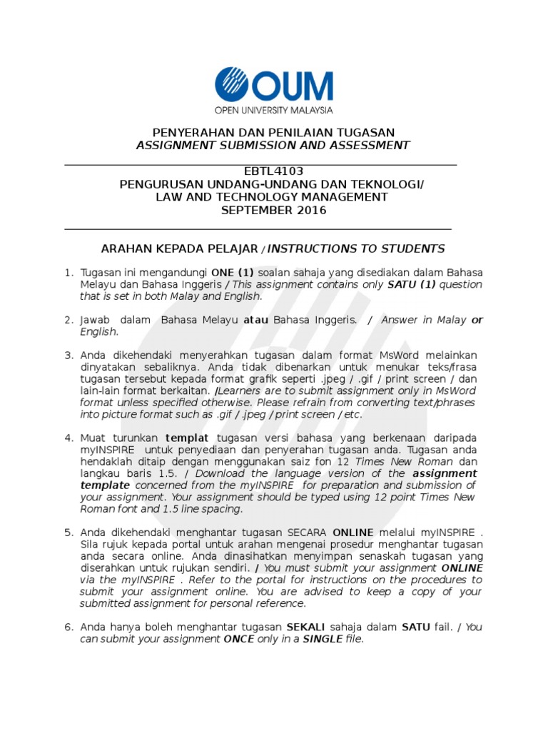 OUM Assignment EBTL4103 | PDF | Human Communication | Intellectual Works