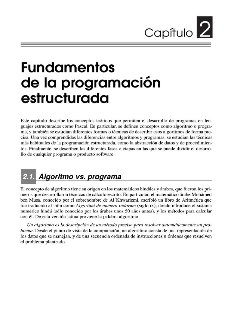 Capítulo 2, Fundamentos de La Programación Estructurada PDF | PDF | Informática
