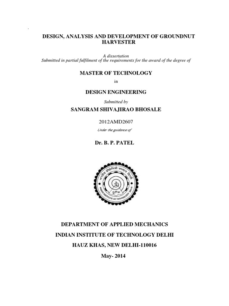 Project Report Groundnut Harvester | PDF | Peanuts | Stress (Mechanics)