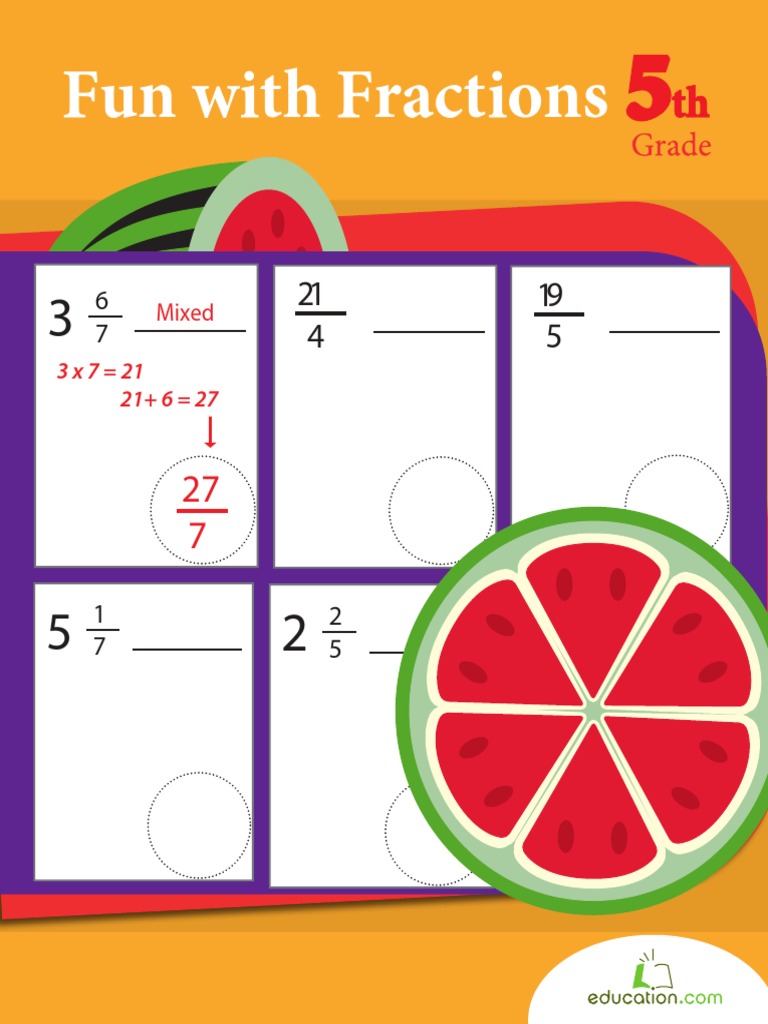 Fun With Fractions 1 Workbook PDF | PDF | Fraction (Mathematics ...
