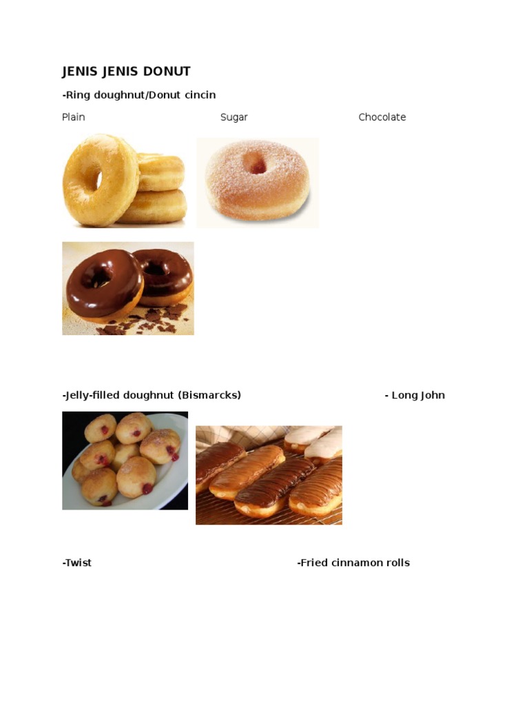 Jenis Jenis Donut | PDF