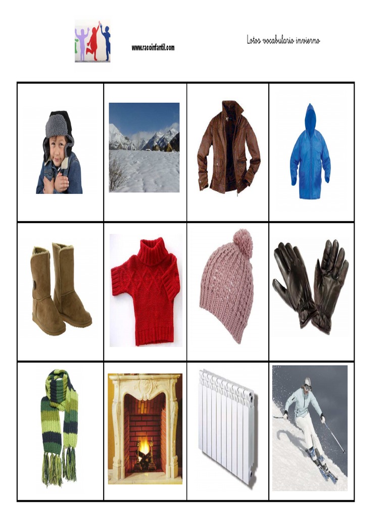 Vocabulario Invierno Español | PDF | Invierno | Nieve