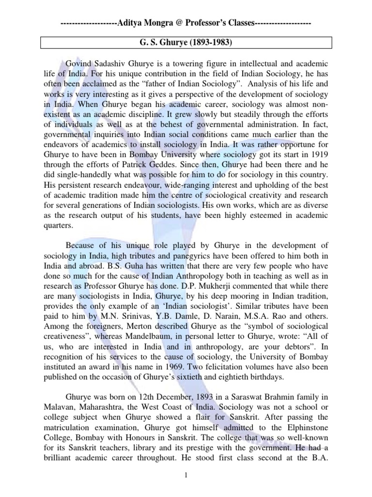 Ghure Biodata | PDF | Indology | Orientalism