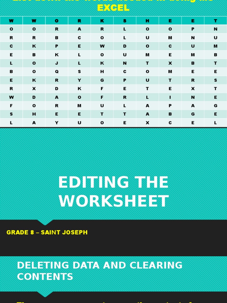 Microsoft Excel For Grade 8 Pdf Microsoft Excel System Software