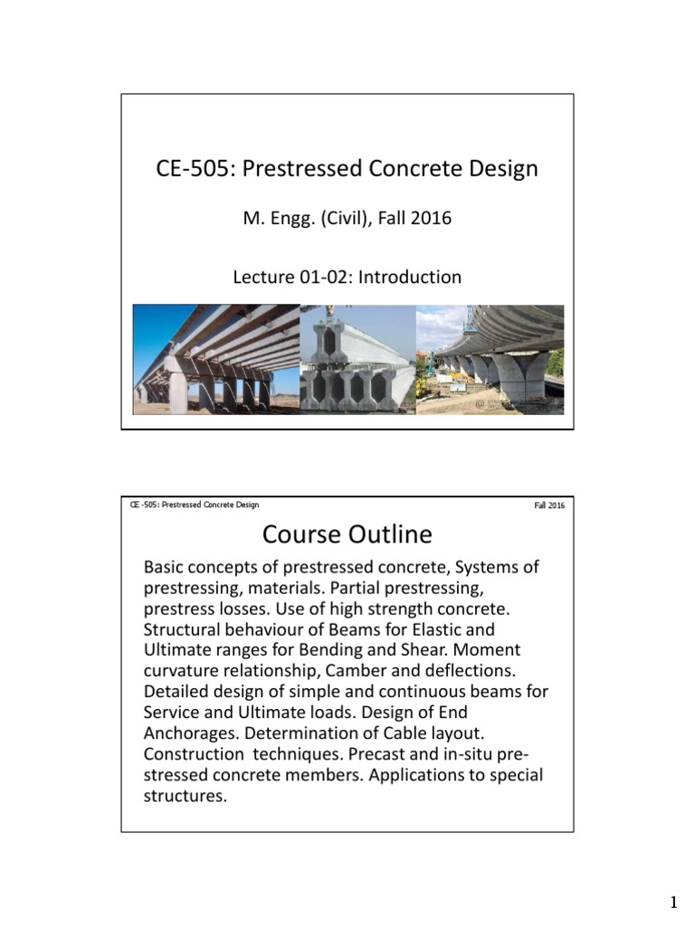 Lect 01-02 | PDF | Prestressed Concrete | Beam (Structure)