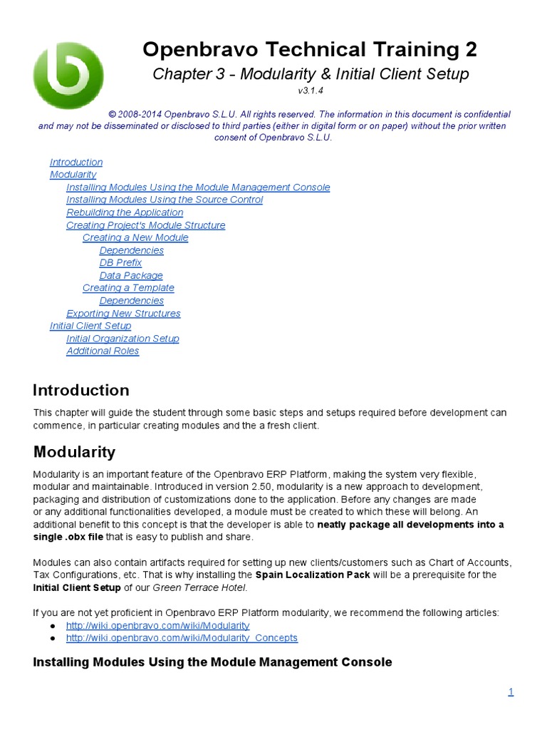 TT2 Chapter 03 Modularity and Initial Client Setup | PDF | Modular Programming | Databases