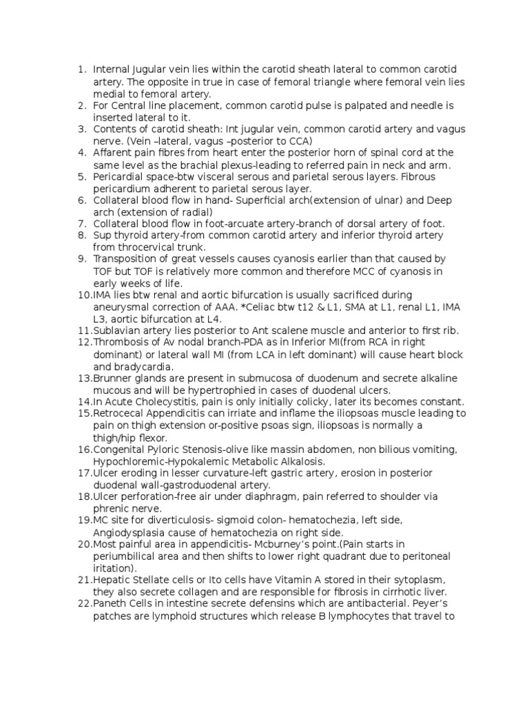 Usmle RX Notes | PDF | Common Carotid Artery | Human Anatomy