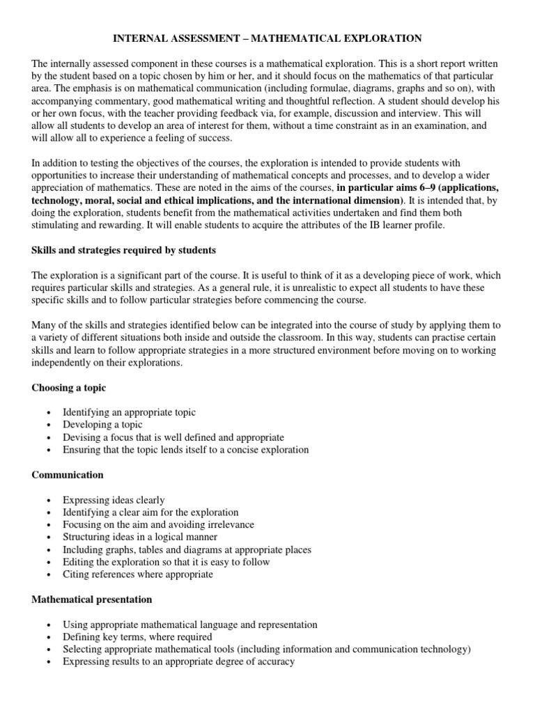 Internal Assessment Handout | PDF | Prime Number | Numbers