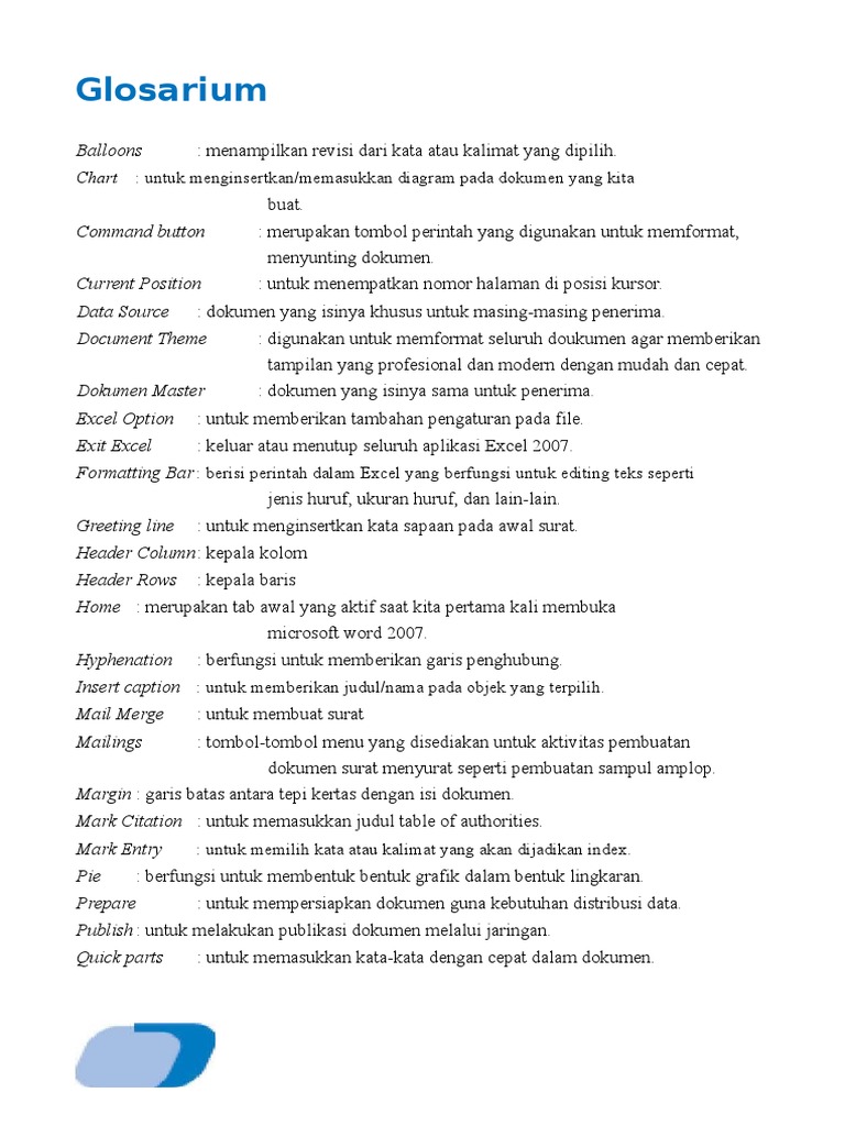 TIK Kelas 8. Glosarium | PDF